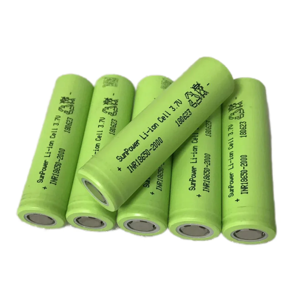 bulk stock cylindrical lithium cell 18650 2000mah 3.7V rechargeable li ion batteries cell ...