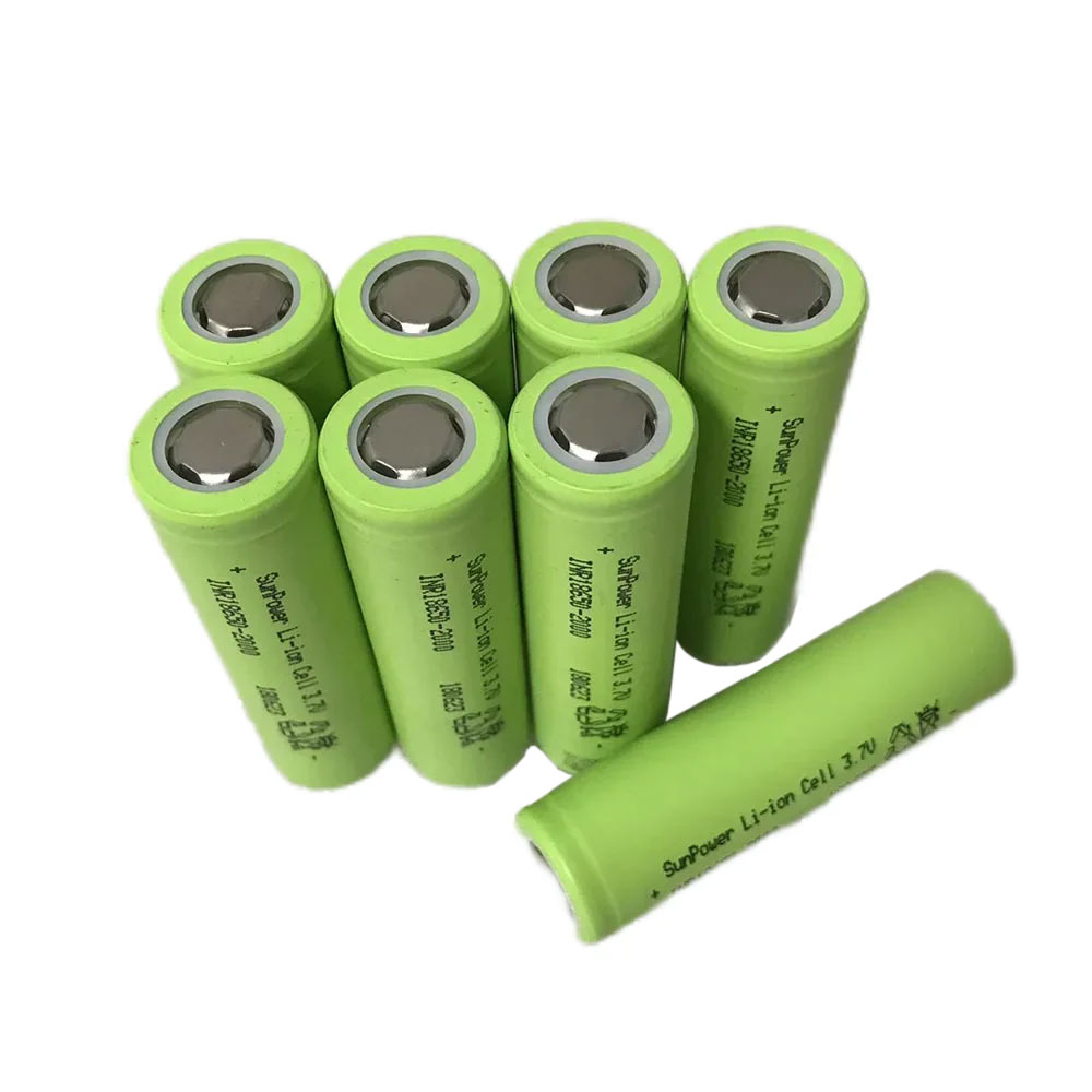 bulk stock cylindrical lithium cell 18650 2000mah 3.7V rechargeable li ...