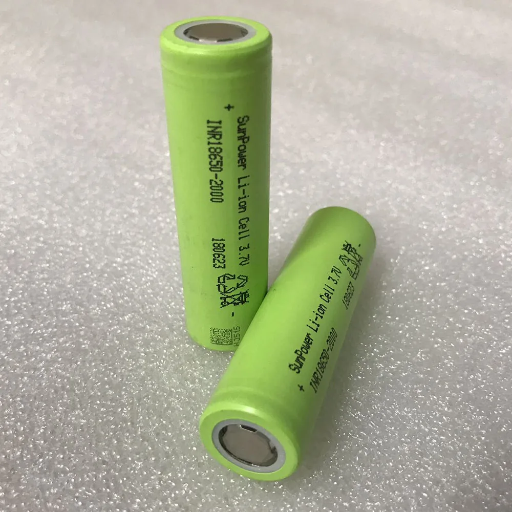 bulk stock cylindrical lithium cell 18650 2000mah 3.7V rechargeable li ion batteries cell ...