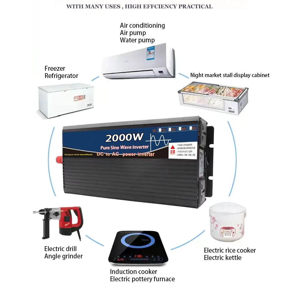 Battery Power System Wifi App Optional 2kw Solar Ac Inverters Hybrid ...